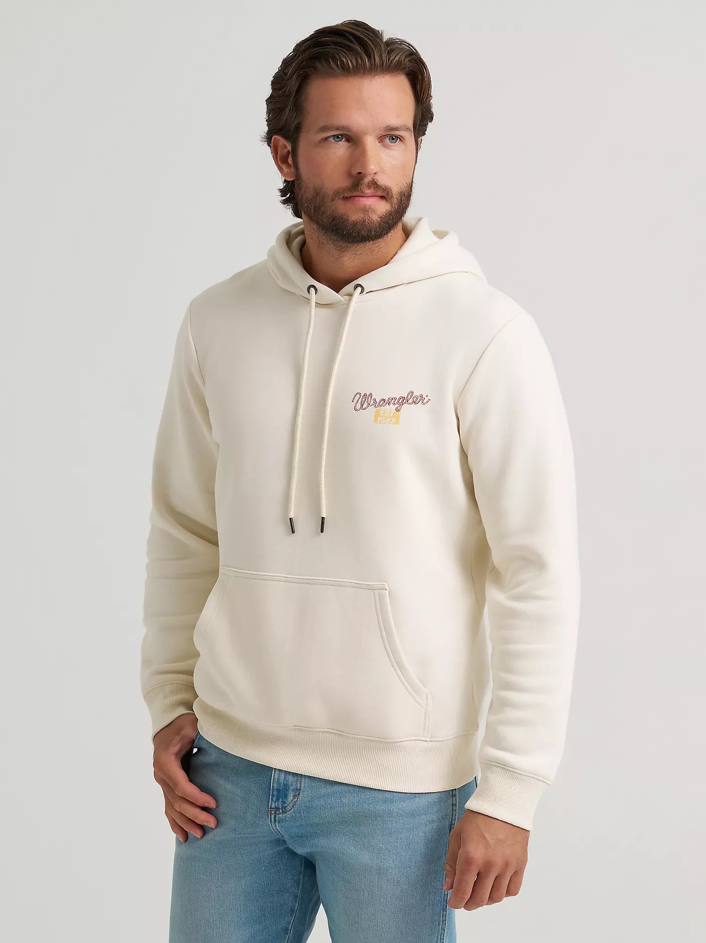 Wrangler 8 Seconds Back Graphic Hoodie - Antique White – Lucknow Skin ...