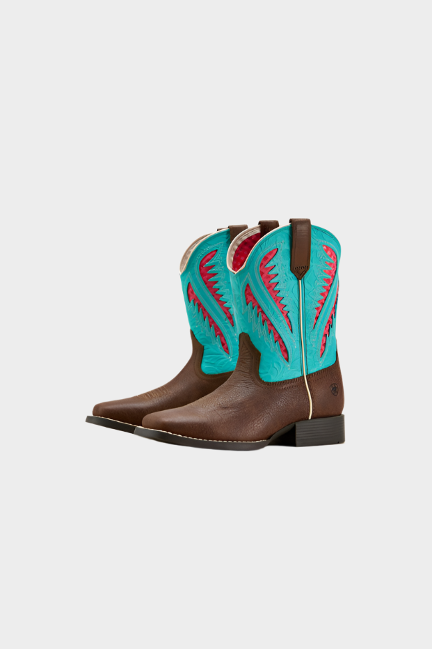 Ariat Quickdraw VentTEK Western Boot - Rich Clay|Turquoise Floral Embo ...